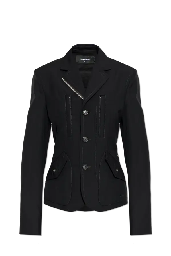 Dsquared2 Blazer With Multiple Pockets - Black