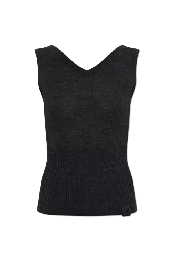 Victoria Beckham Wool Top With V-neck