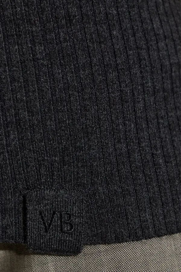 Victoria Beckham Wool Top With V-neck