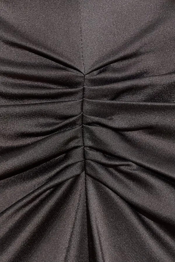 Victoria Beckham Asymmetrical Draped Midi Skirt - Grey