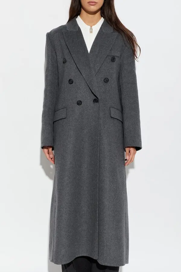 Victoria Beckham Double-breasted Wool Blend Coat - Grey