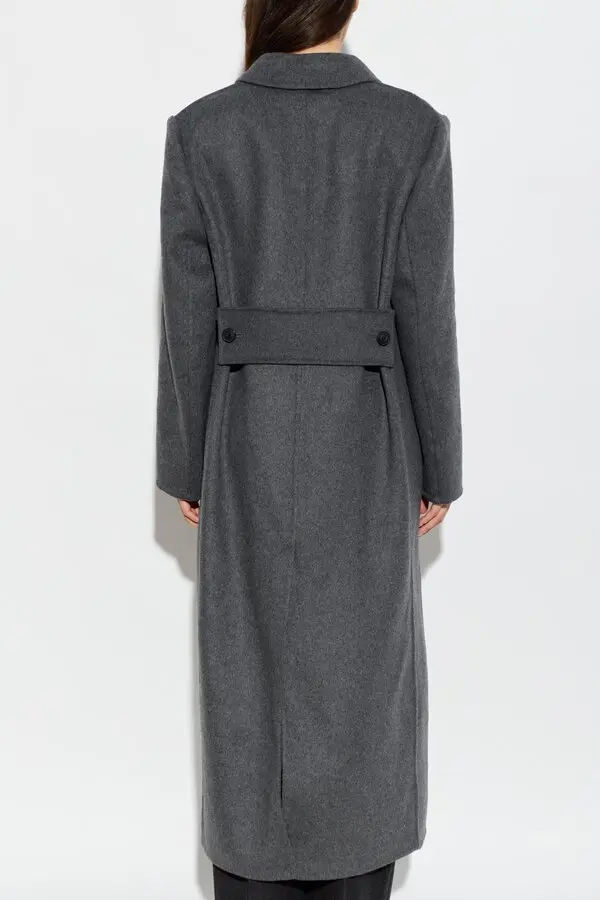 Victoria Beckham Double-breasted Wool Blend Coat - Grey