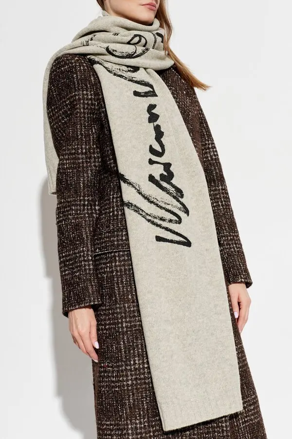 MAISON MARGIELA Wool Scarf With Logo