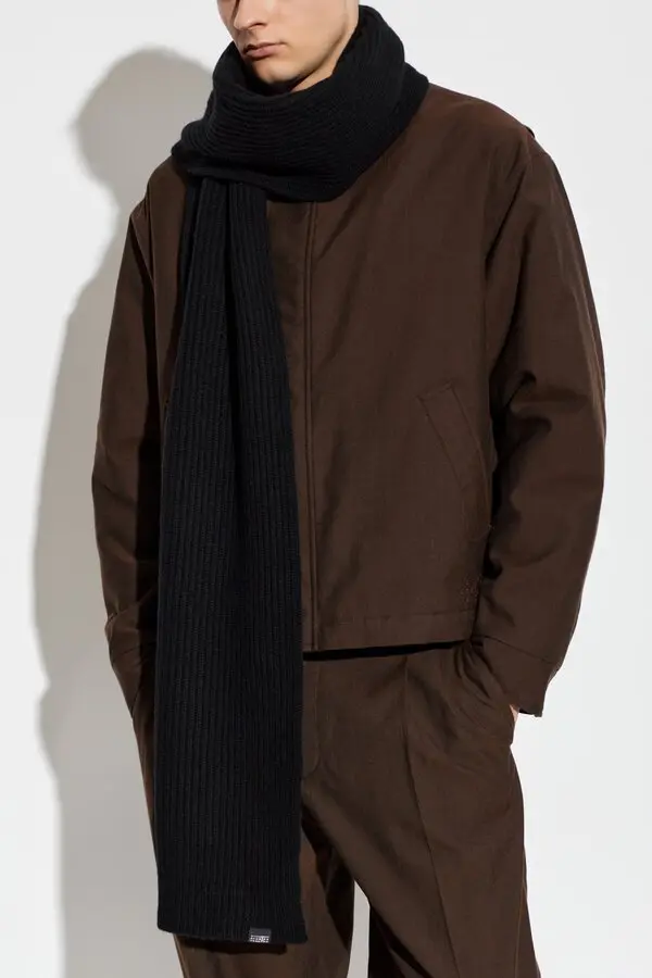 MAISON MARGIELA Wool Scarf With Logo Patch