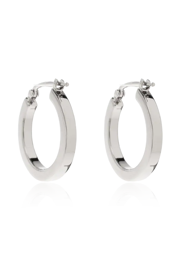 MAISON MARGIELA Engraved Logo Hoop Earrings
