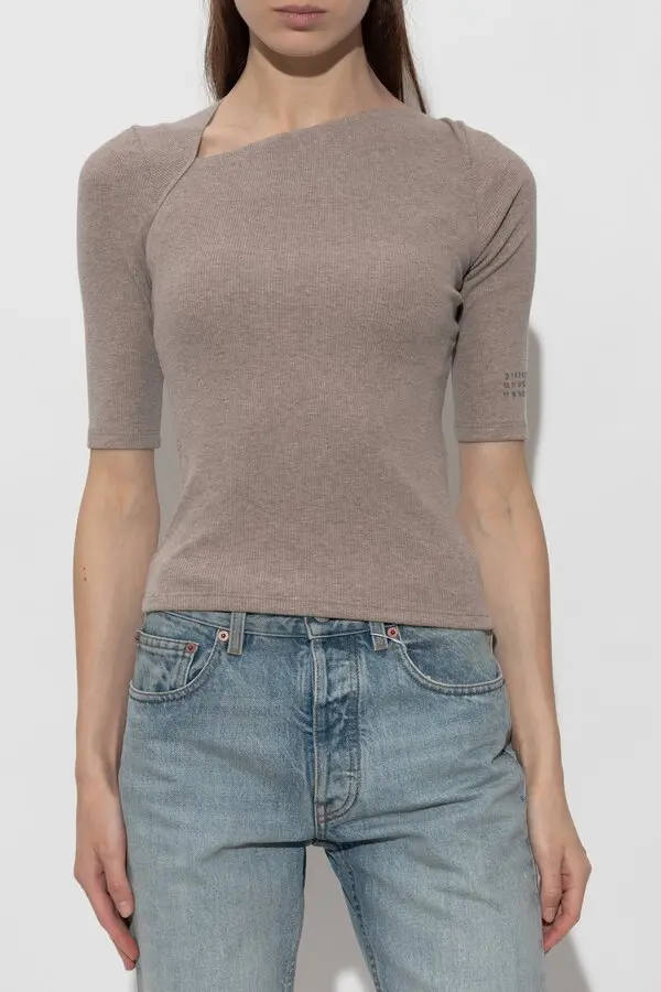 MAISON MARGIELA Fitted Top With Asymmetrical Neckline