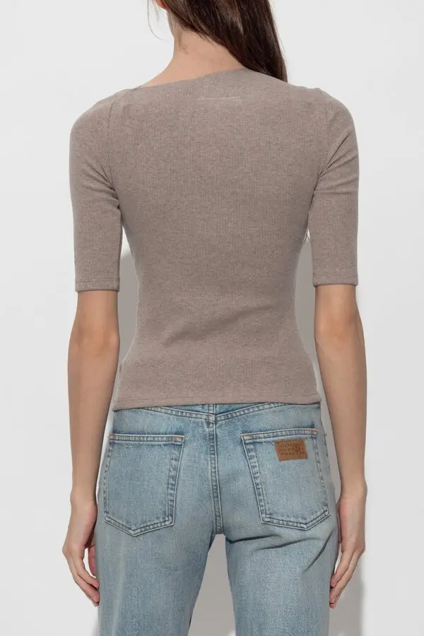 MAISON MARGIELA Fitted Top With Asymmetrical Neckline