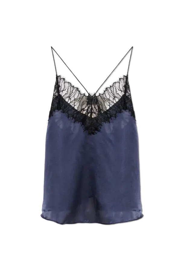 IRO PARIS Silk Top "newin - Navy Blue