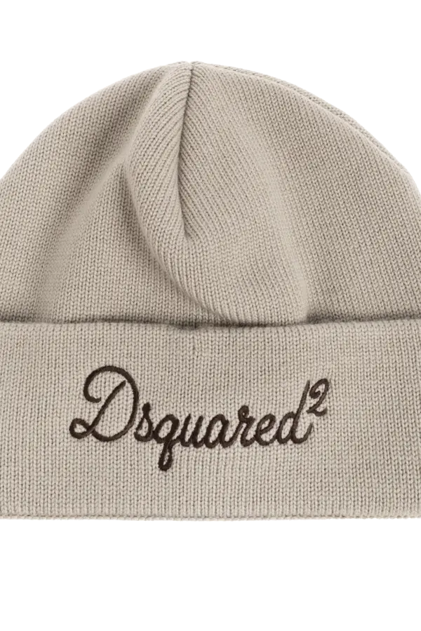 Dsquared2 Wool Beanie With Embroidered Logo