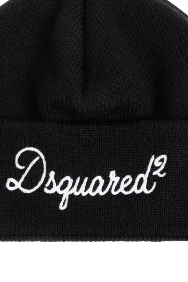 Dsquared2 Wool Beanie With Embroidered Logo