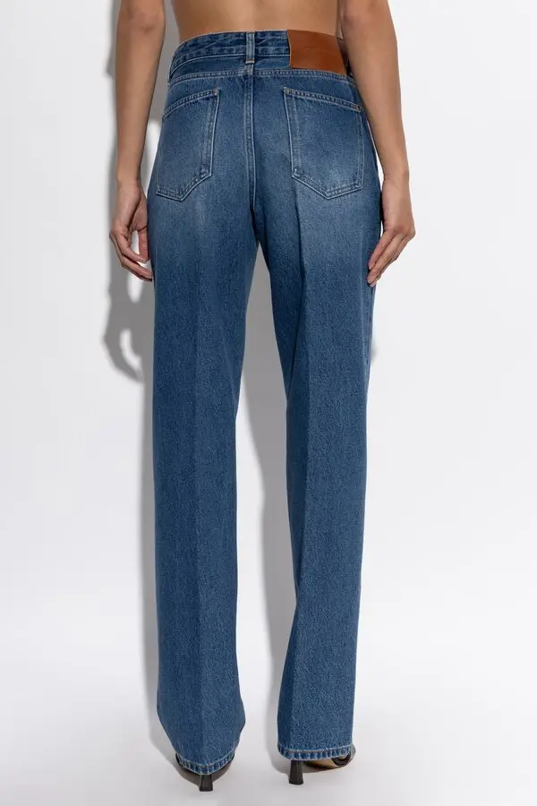 Victoria Beckham Straight Leg High Waisted Jeans