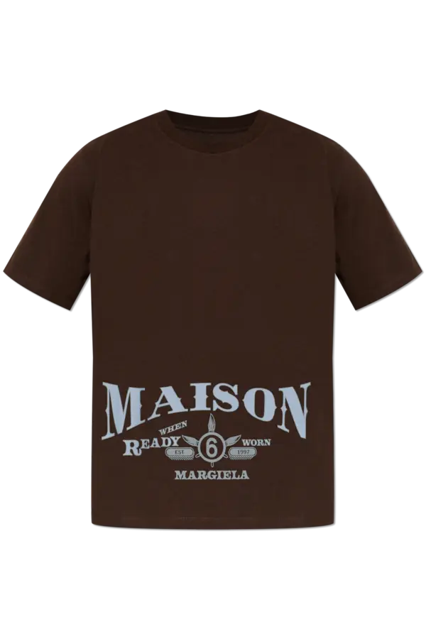 MAISON MARGIELA T-shirt With Print - Brown