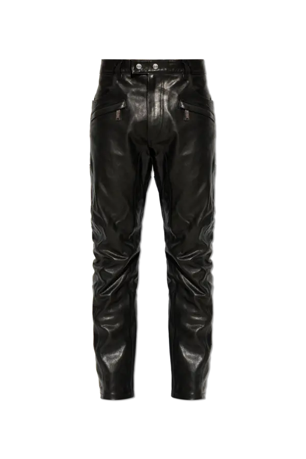 Dsquared2 Leather Trousers - Black