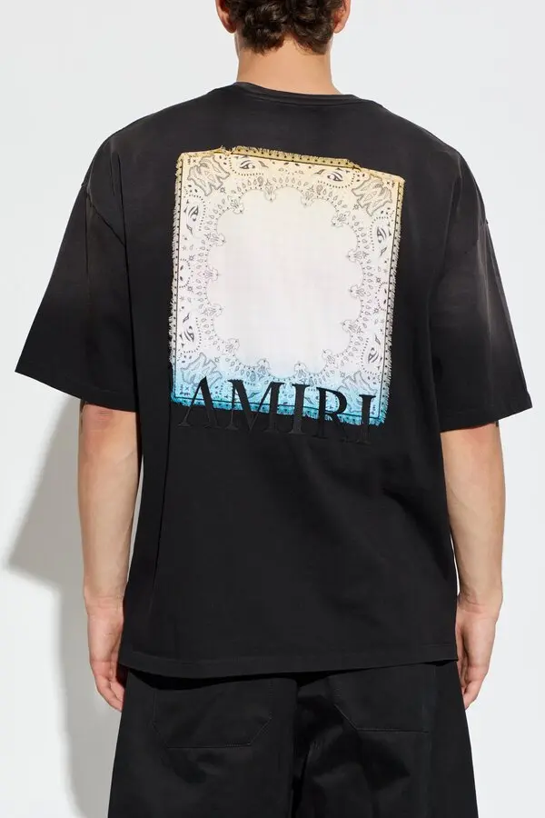 Amiri T-shirt With A Colorful Print On The Back