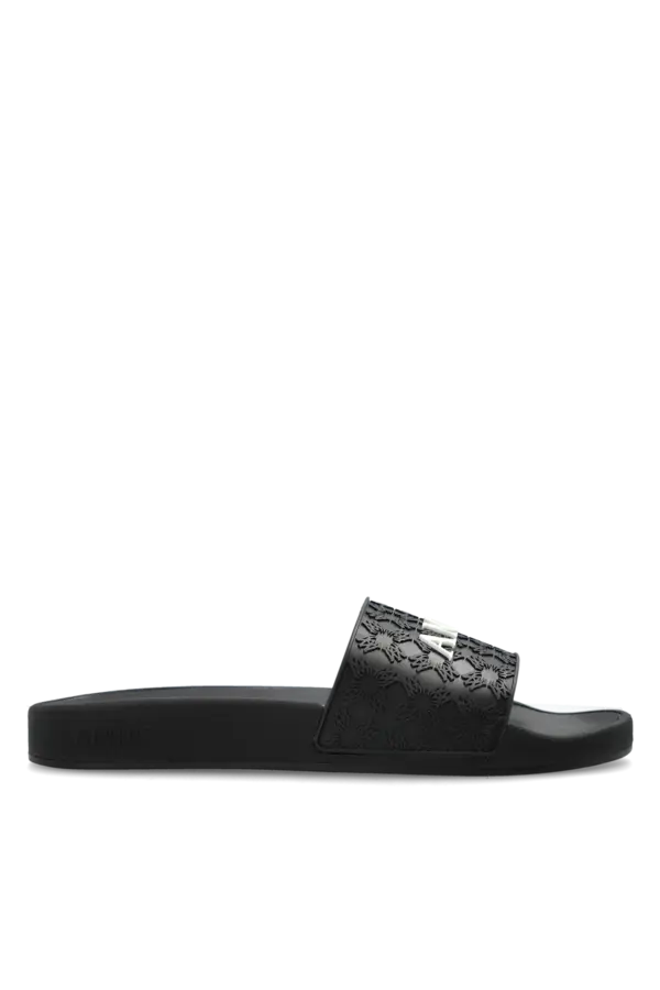 Amiri Rubber Slides With Monogram - Black