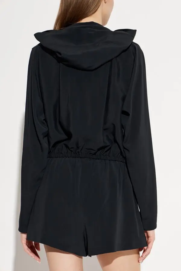 Alexander Wang Ruched Hooded Zip-up Jacket