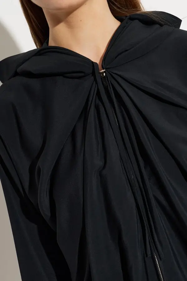 Alexander Wang Ruched Hooded Zip-up Jacket