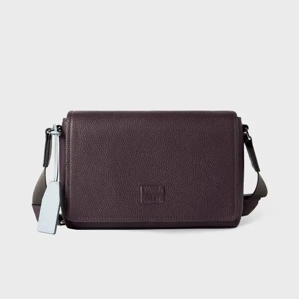 Paul Smith Burgundy Leather Cross Body Bag - Red