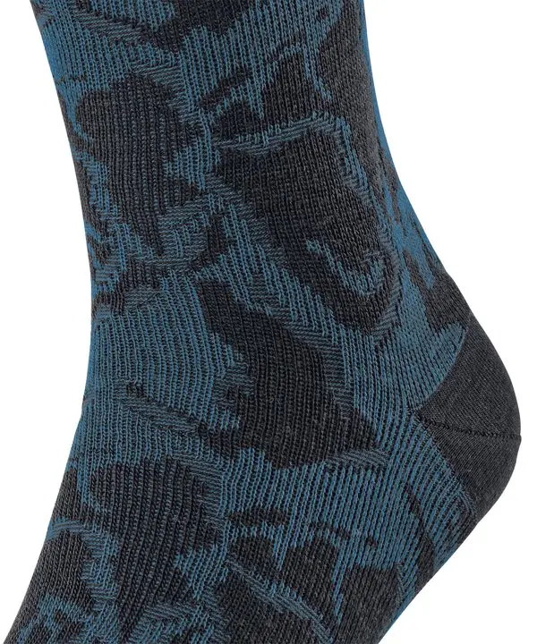 Falke Sensitive Tree Side Patterned Crew Socks - Blue