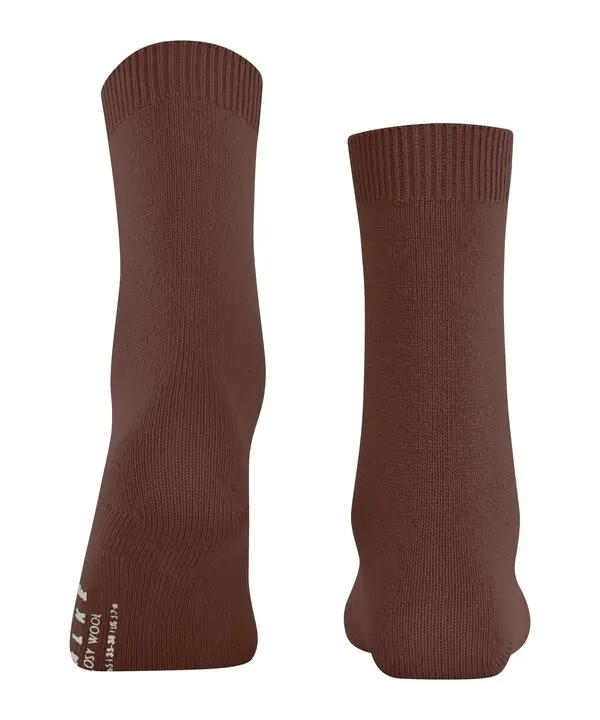 Falke Cosy Wool Crew Socks - Brown