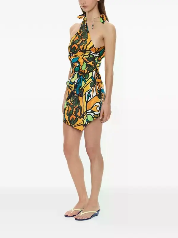 Christopher Esber Tropic Nouveau Printed Mini Dress