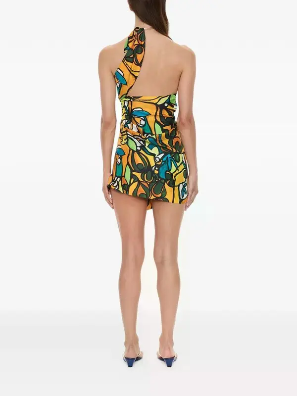 Christopher Esber Tropic Nouveau Printed Mini Dress