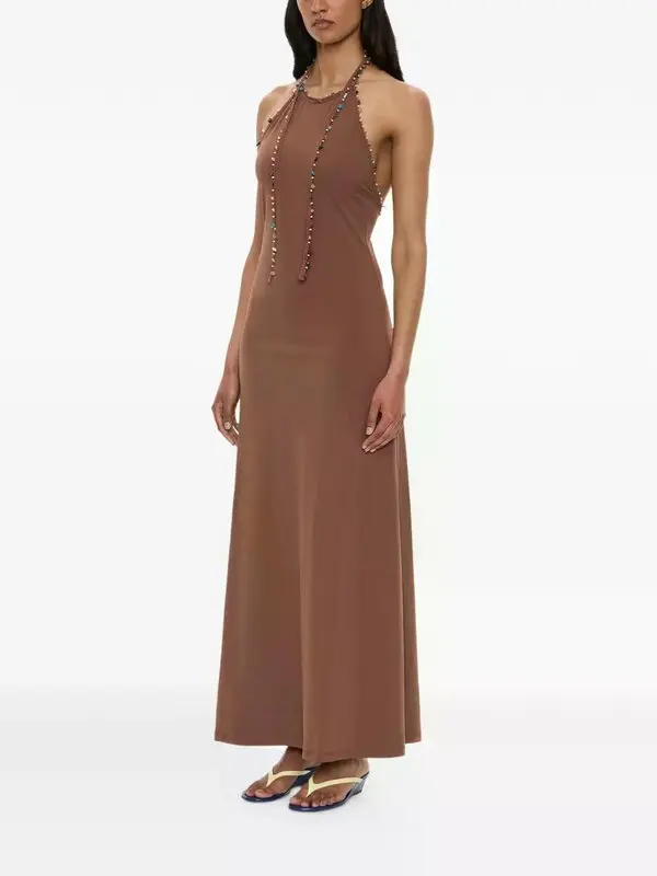 Christopher Esber Beach Quartz Halterneck Maxi Dress