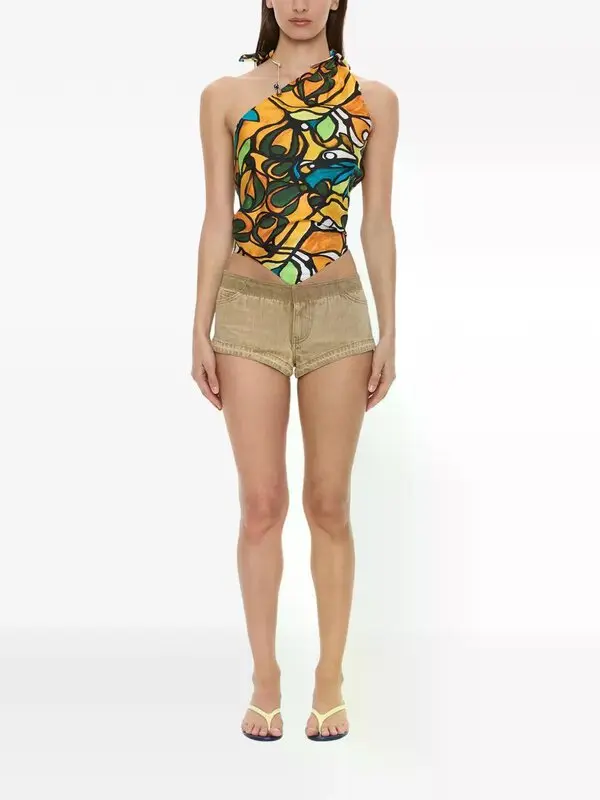 Christopher Esber Tropic Nouveau Scarf-tie Top