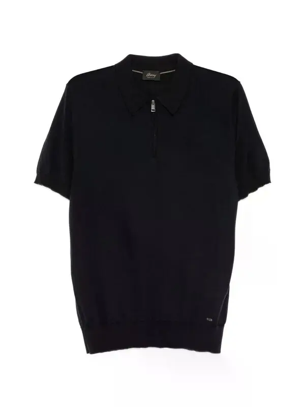 Brioni Zip-fastening Short-sleeve Polo Shirt