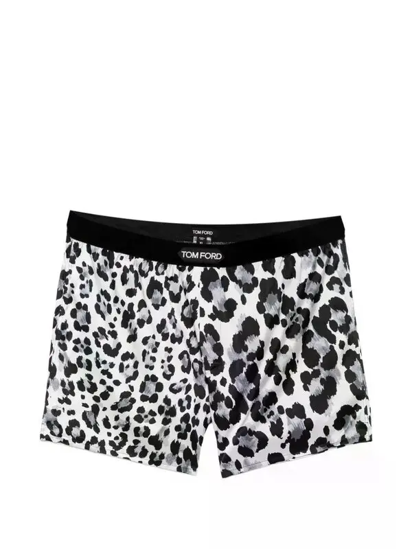TOM FORD Leopard-print Silk-blend Boxers