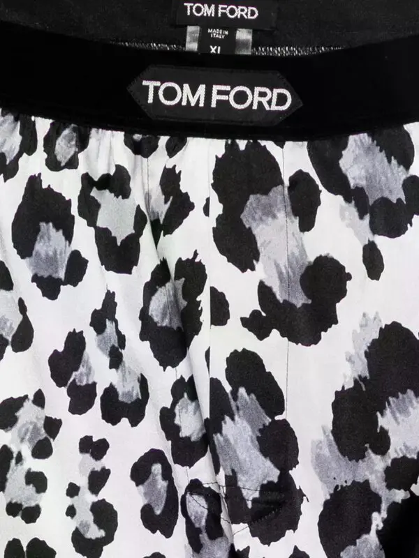 TOM FORD Leopard-print Silk-blend Boxers