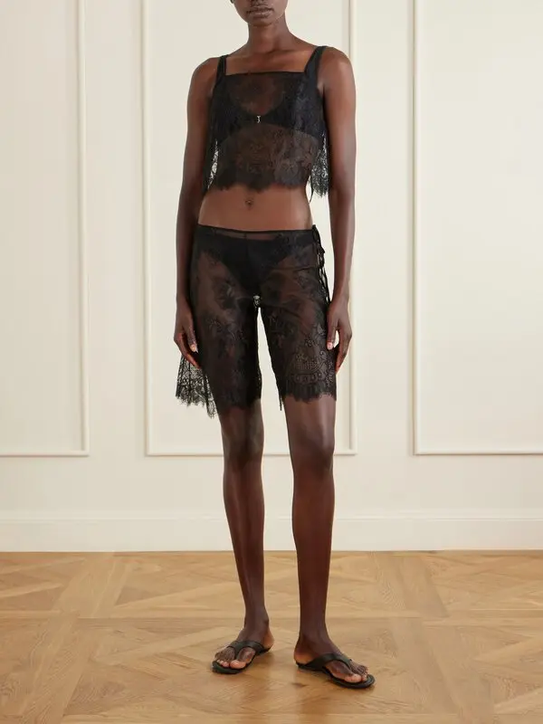 Kiki De Montparnasse Sabine Lace Bermuda Shorts