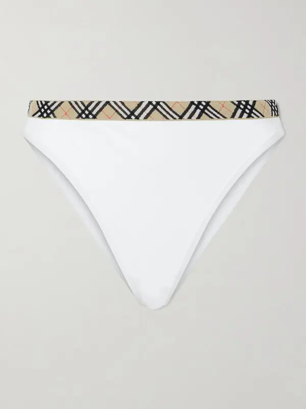 Burberry Samphire Checked Bikini Bottom