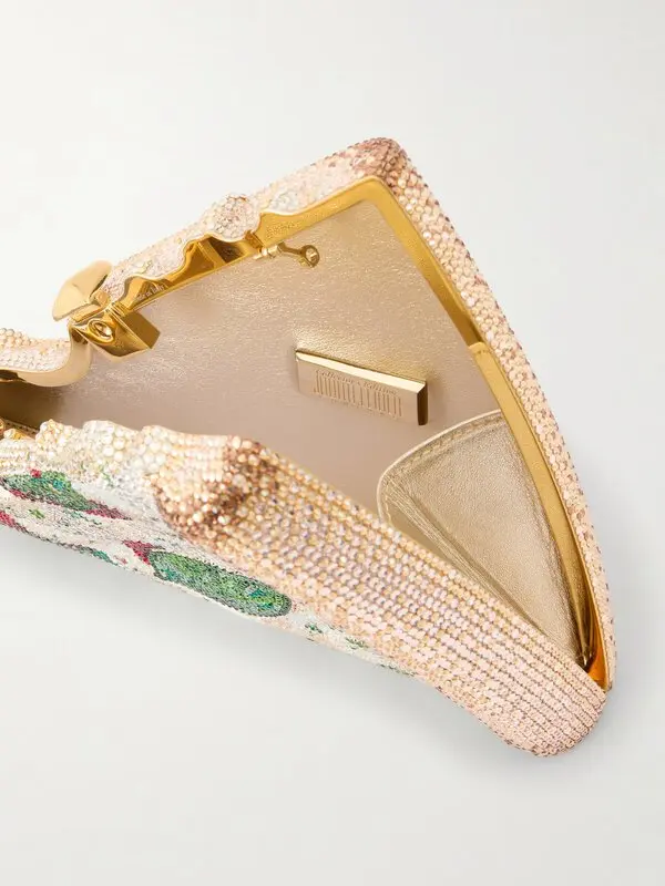 Judith Leiber Crystal Pizza Slice Clutch