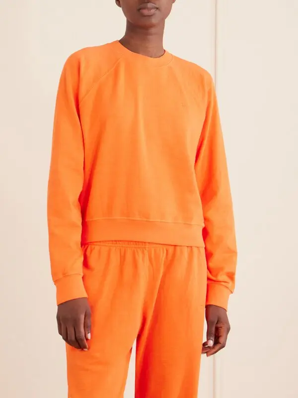 Eterne Sonny Embroidered Cotton-jersey Sweatshirt - Red