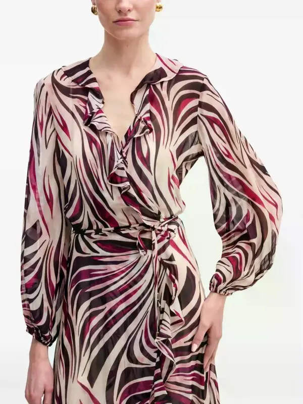 TWINSET Ruffled Wrap Dress - Neutrals