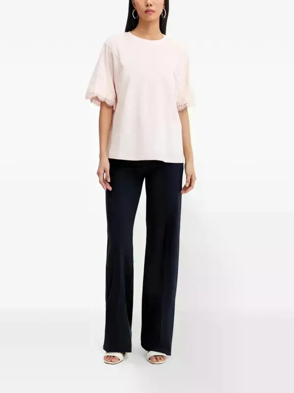 TWINSET Lace Trim T-shirt - Pink