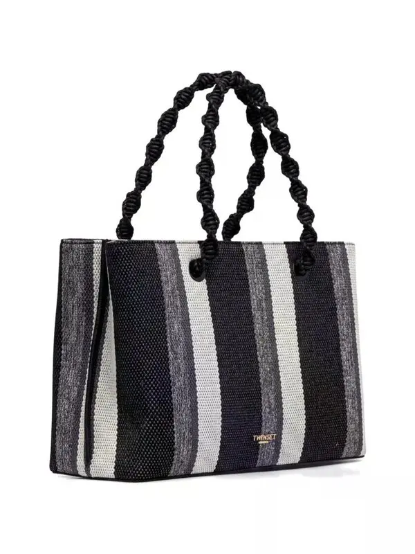 TWINSET Striped Rope Tote Bag