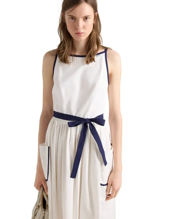 Prada Slubbed Toile Dress
