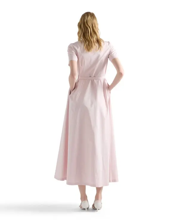 Prada Embroidered Poplin Shirt Dress