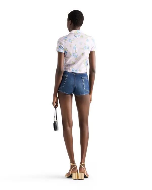 Prada Floral Print Batiste Shirt