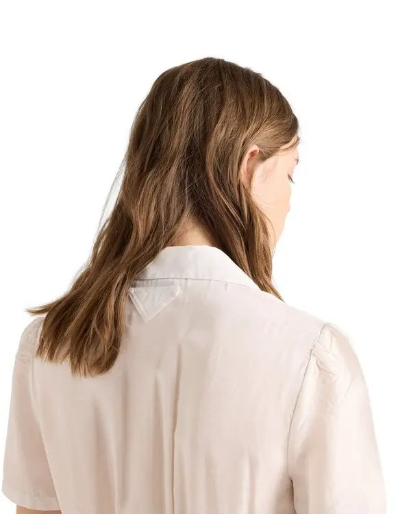 Prada Garment-dyed Washed Silk Shirt - Neutral