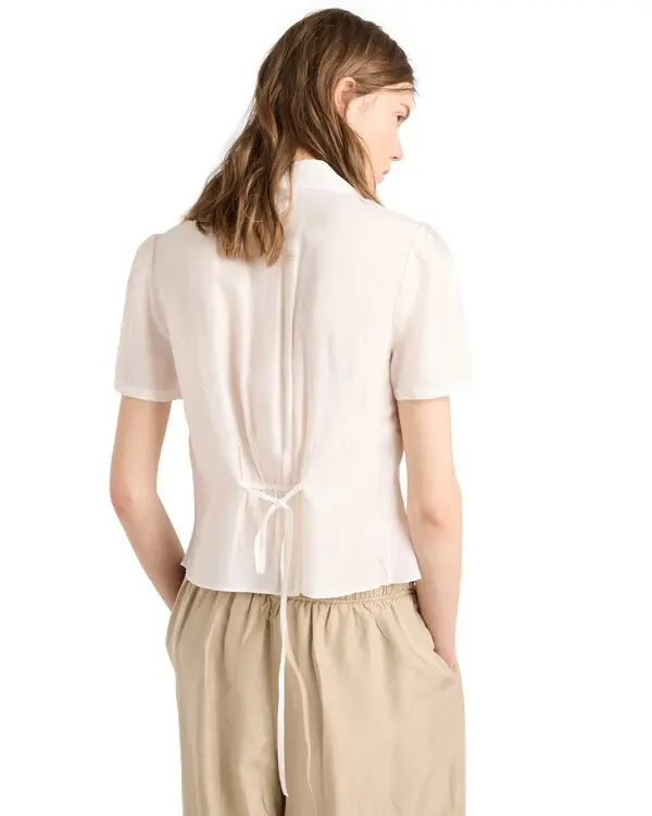 Prada Garment-dyed Washed Silk Shirt - Neutral