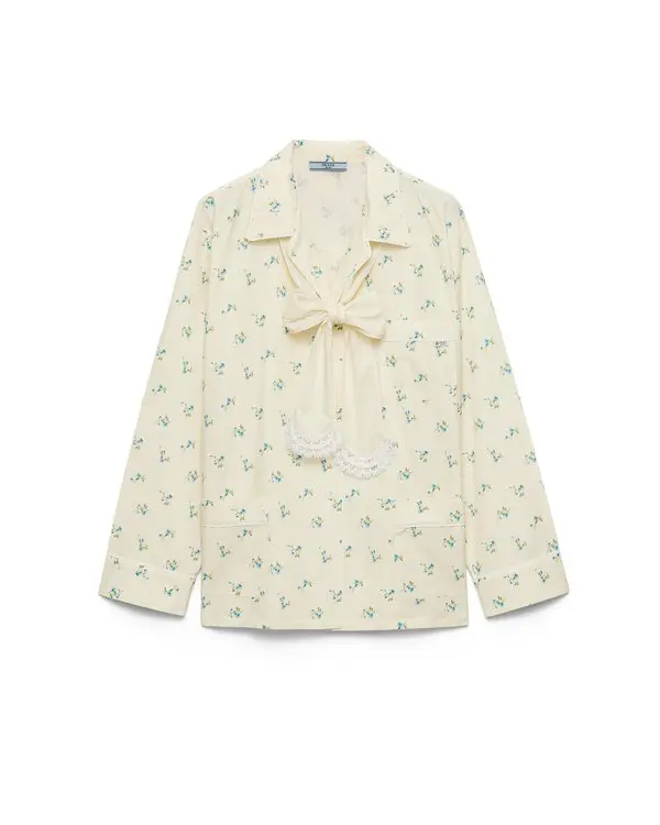 Prada Bouquet Print Old Canvas Shirt - Neutral