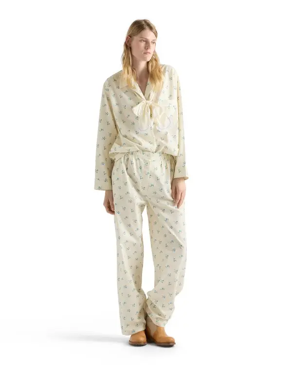 Prada Bouquet Print Old Canvas Shirt
