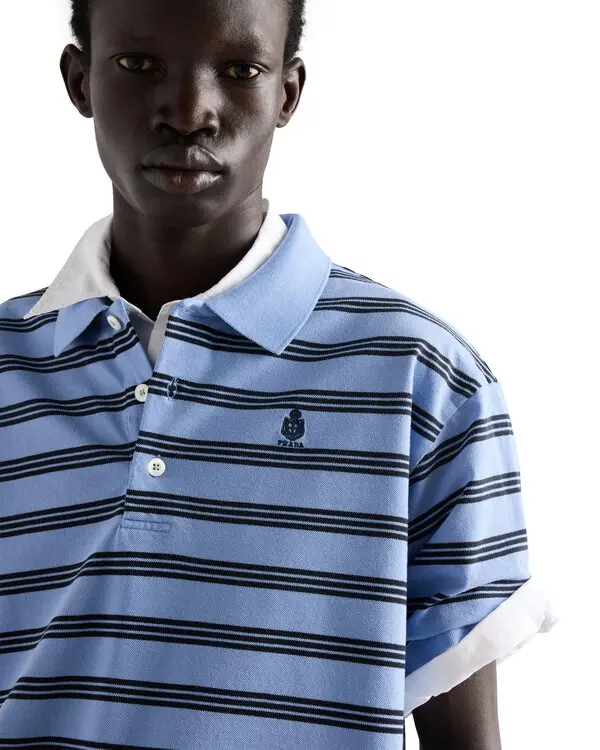 Prada Garment-dyed Cotton Polo Hirt