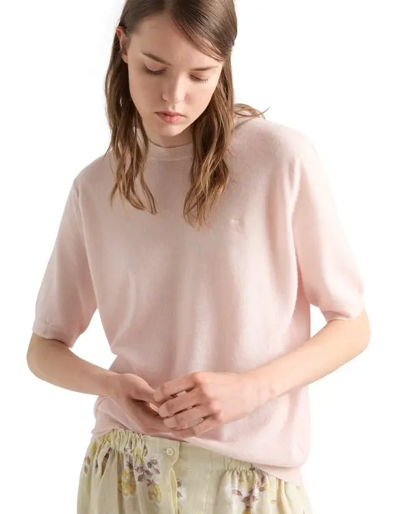Prada Short-sleeved Cashmere T-shirt