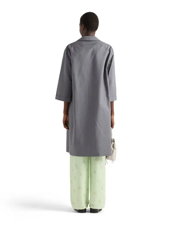 Prada Single-breasted Light Mohair Coat