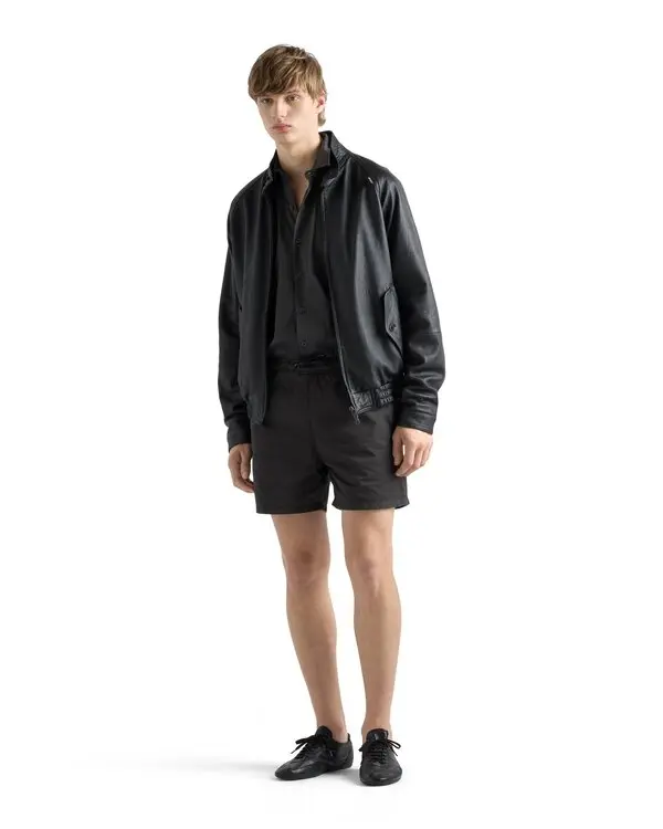 Prada Nappa Leather Bomber Jacket