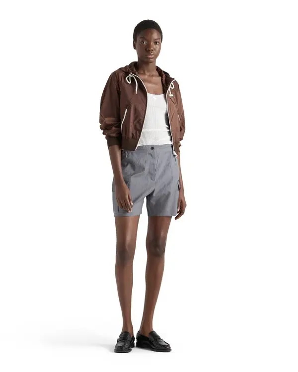 Prada Lightweight Re-nylon Blouson Jacket With Hood